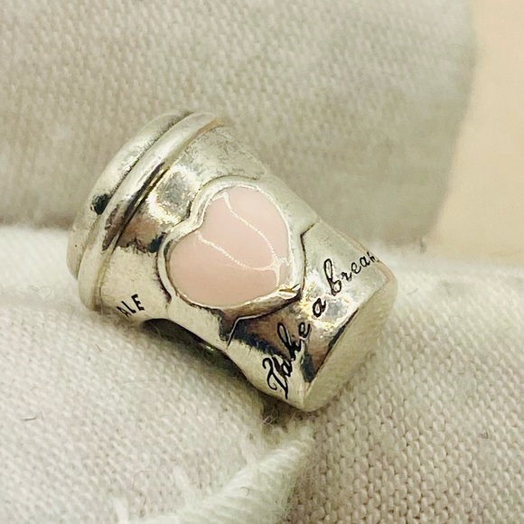 Pandora | Jewelry | Euc Pandora 79785en16 Silver Drink To Go Coffee Cup ...